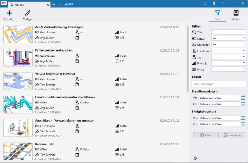Kostenloser BCF-Manager - mh-software