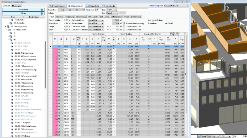 Kühllastberechnung nach VDI 2078- mh-software